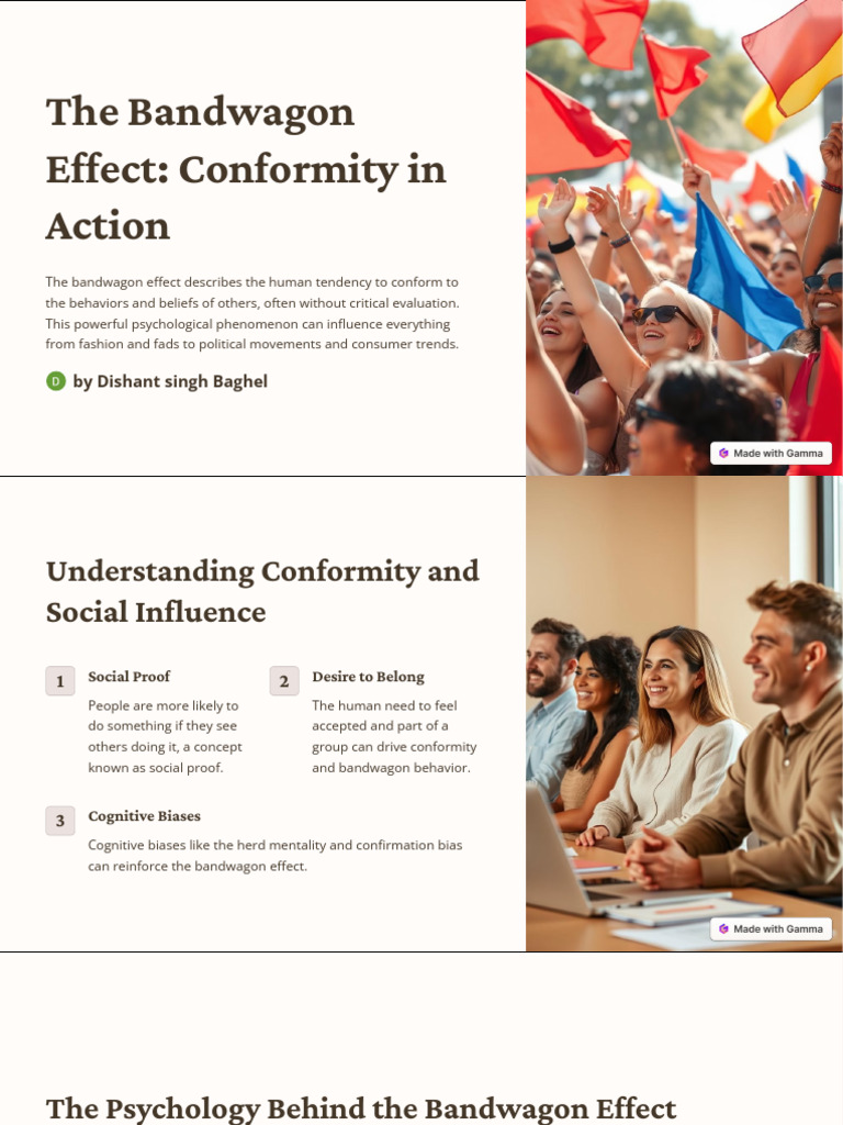 The bandwagon effect | PDF | Psychological Concepts | Social Psychology