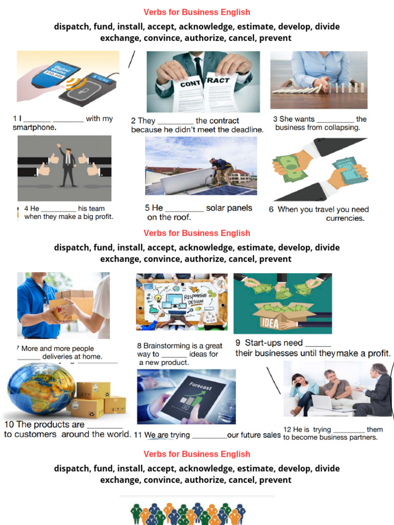 Verbs For Business English | PDF | Customer | Prices