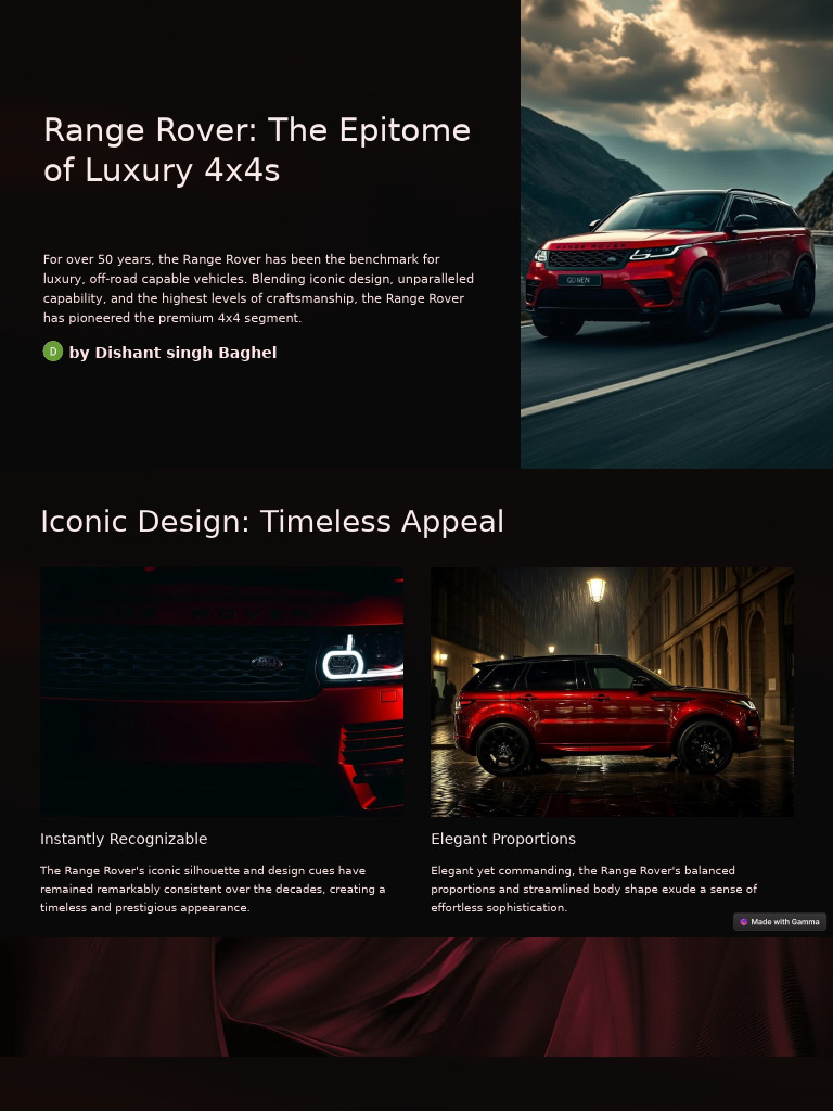 Range Rover SVR Technical Overview | PDF | Electric Vehicle | Four ...