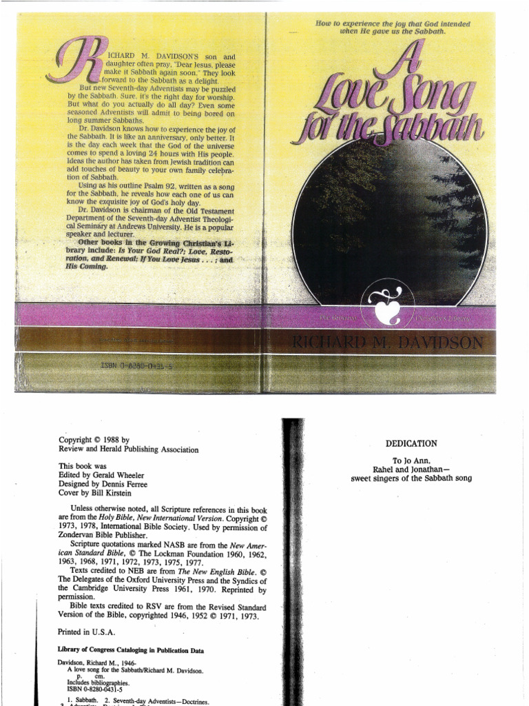A Love Song For The Sabbath (Richard M. Davidson) (Z-Library) | PDF