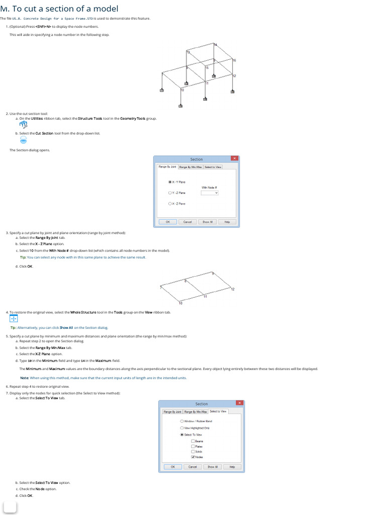 M. To Cut A Section of A Model | PDF