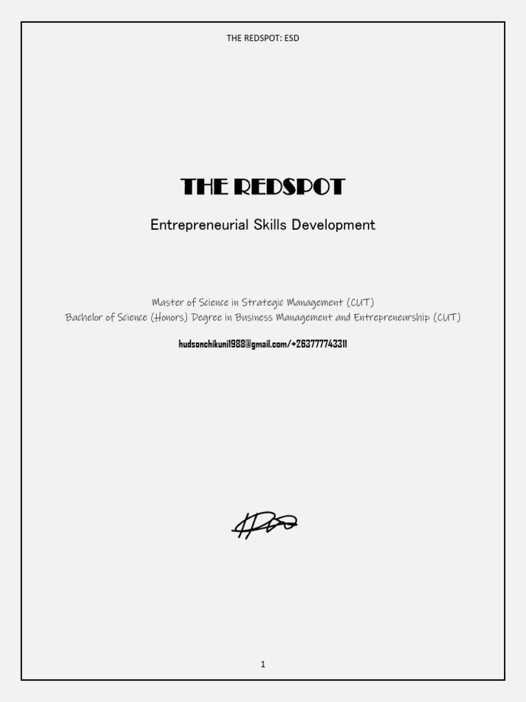 ESD Redspot 2nd edition | PDF | Entrepreneurship | Marketing