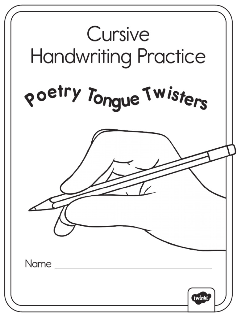 Cursive Handwriting Practice: Tongue Twisters | PDF