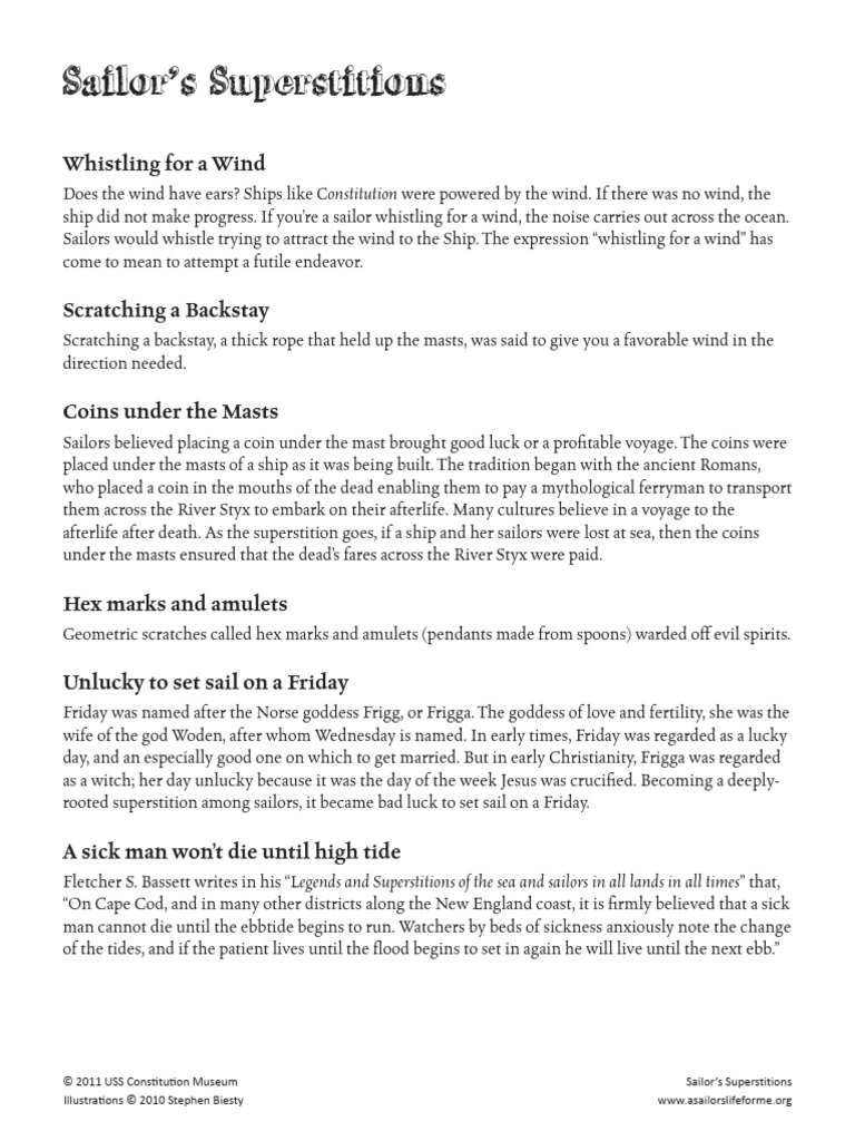 List of Sailors Superstitions Burial at Sea | PDF | Luck