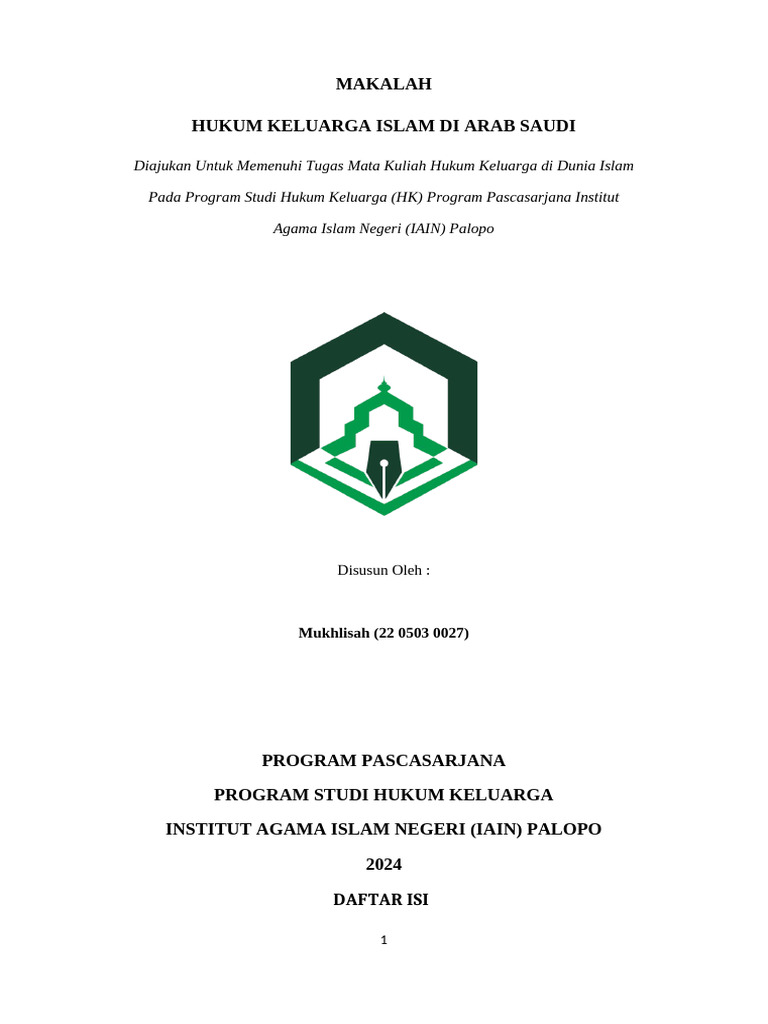 Hukum Keluarga Islam di Saudi | PDF