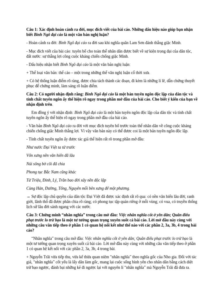 Bình Ngô Đ I Cáo | PDF