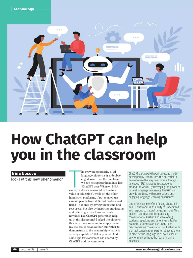 Using ChatGPT to Enhance EFL Learning | PDF | Learning | Classroom