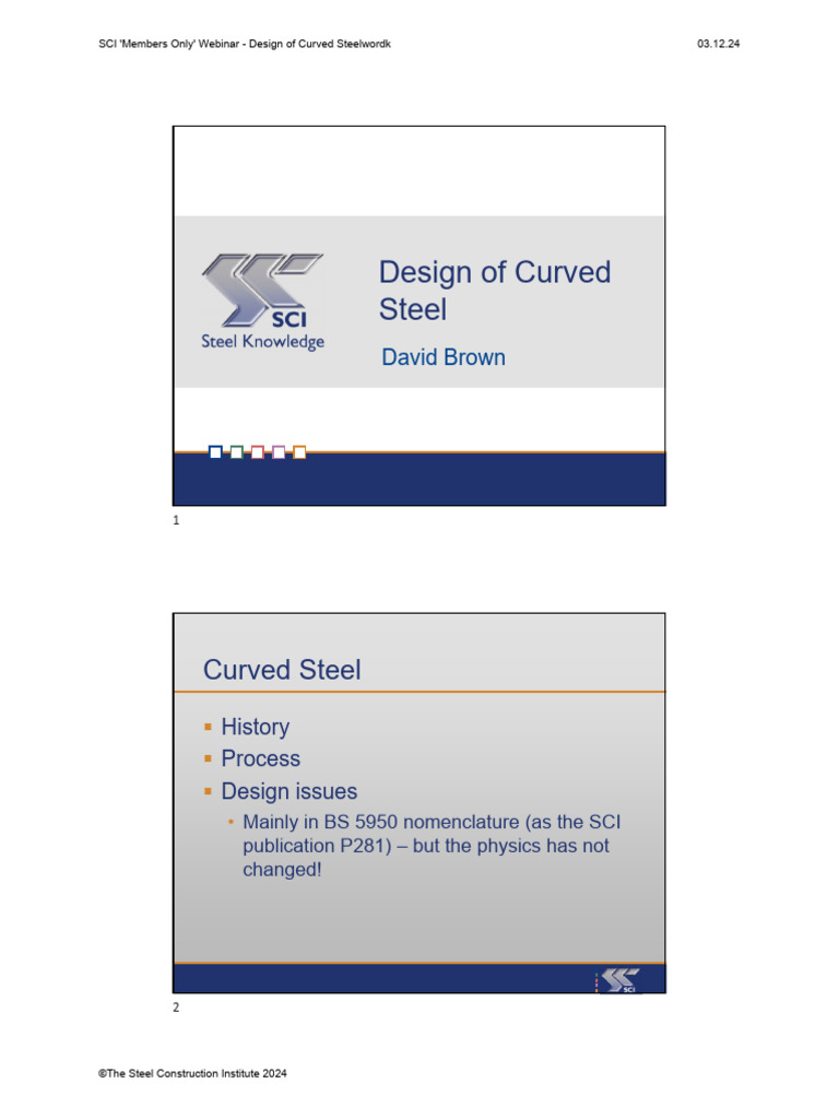 PDF Handouts - Design of Curved Steelwork | PDF | Buckling | Bending