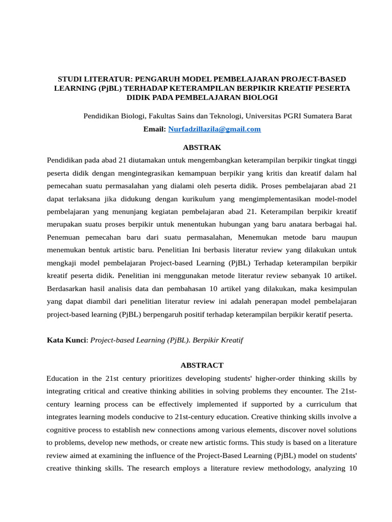 Artikel Keterampilan Abad Ke-21 | PDF