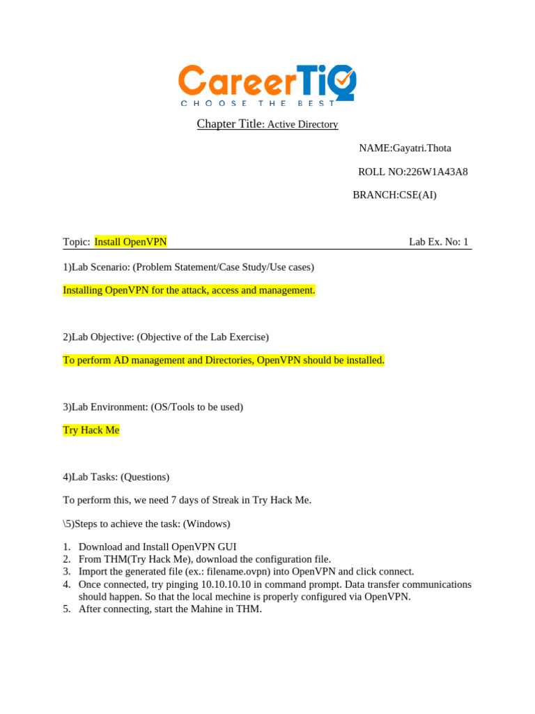 Active Directory Lab | PDF | Group Policy | Active Directory