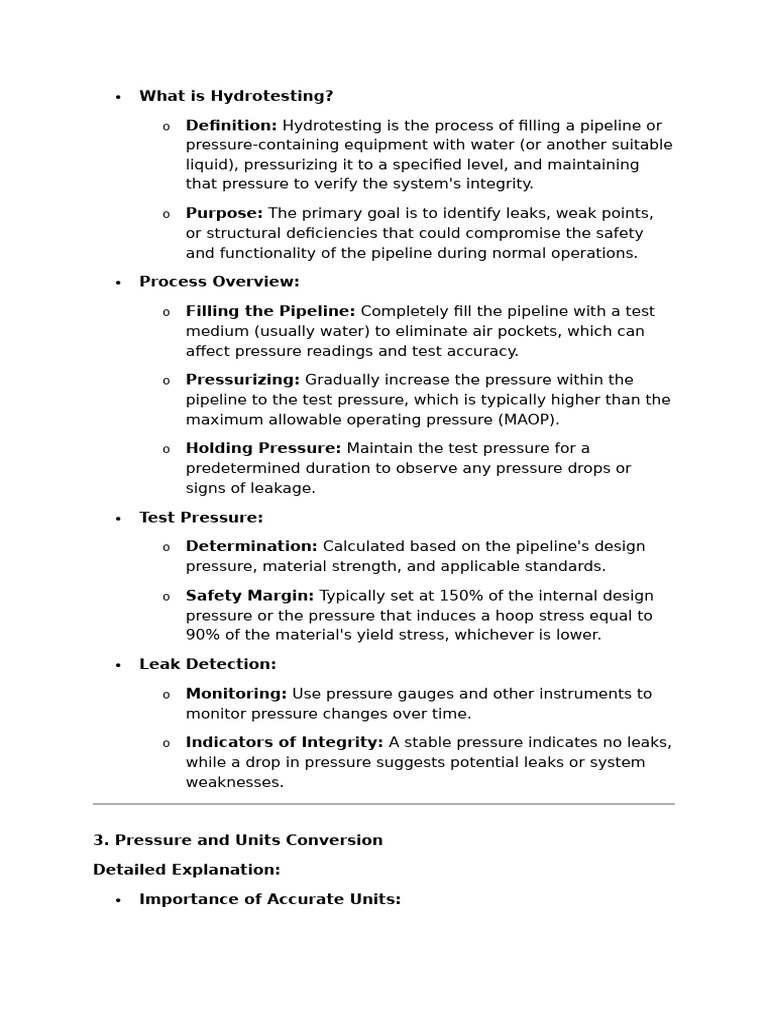 What is Hydrotesting | PDF | Leak