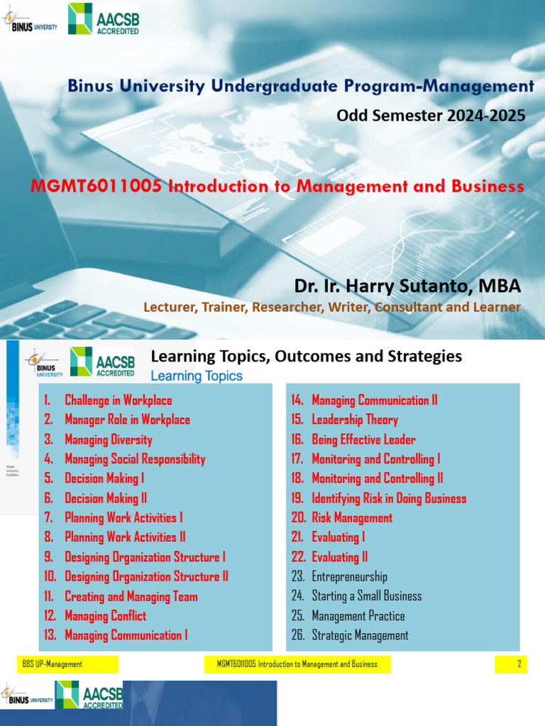 MGMT6011005 Int. To MGMT and Buss-LG21-Dr Ir Harry Sutanto, MBA-Ses 21 ...