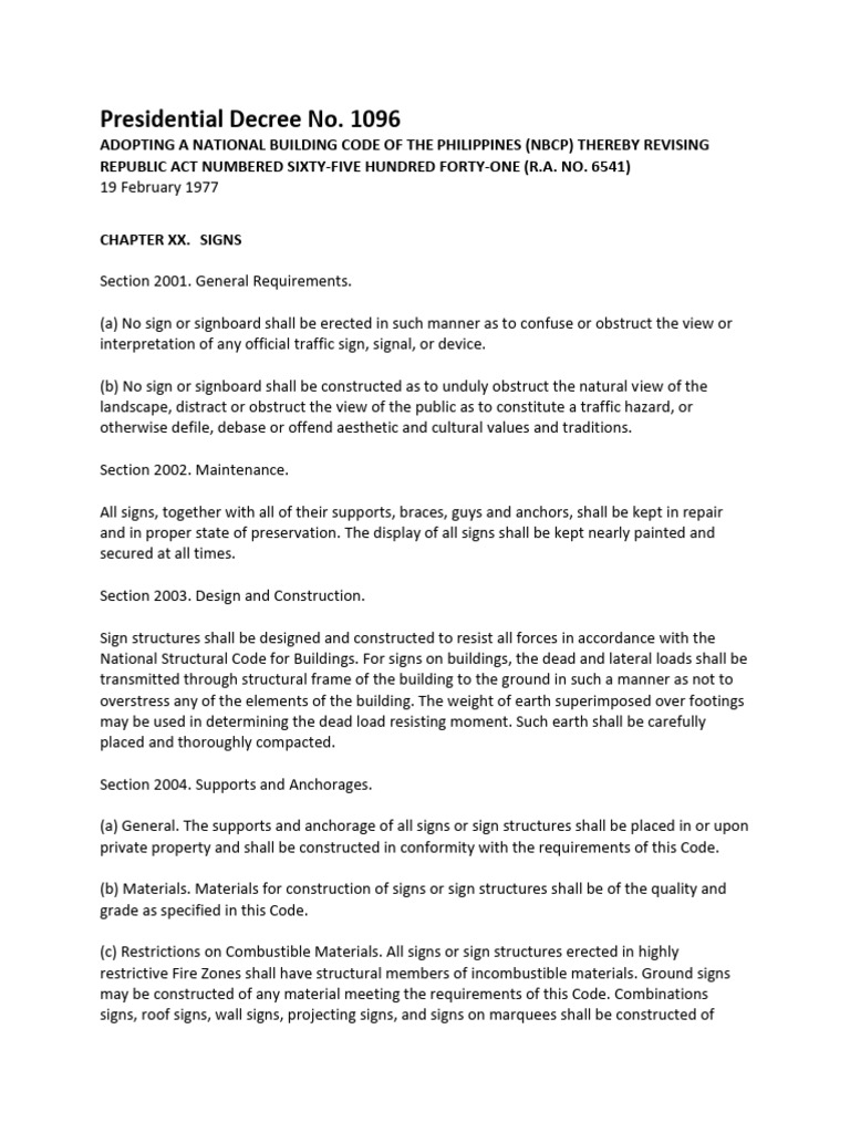 National Building Code Excerpts | PDF | Framing (Construction ...