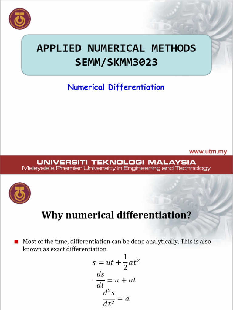 Numerical Differentiation | PDF | Finite Difference | Algorithms