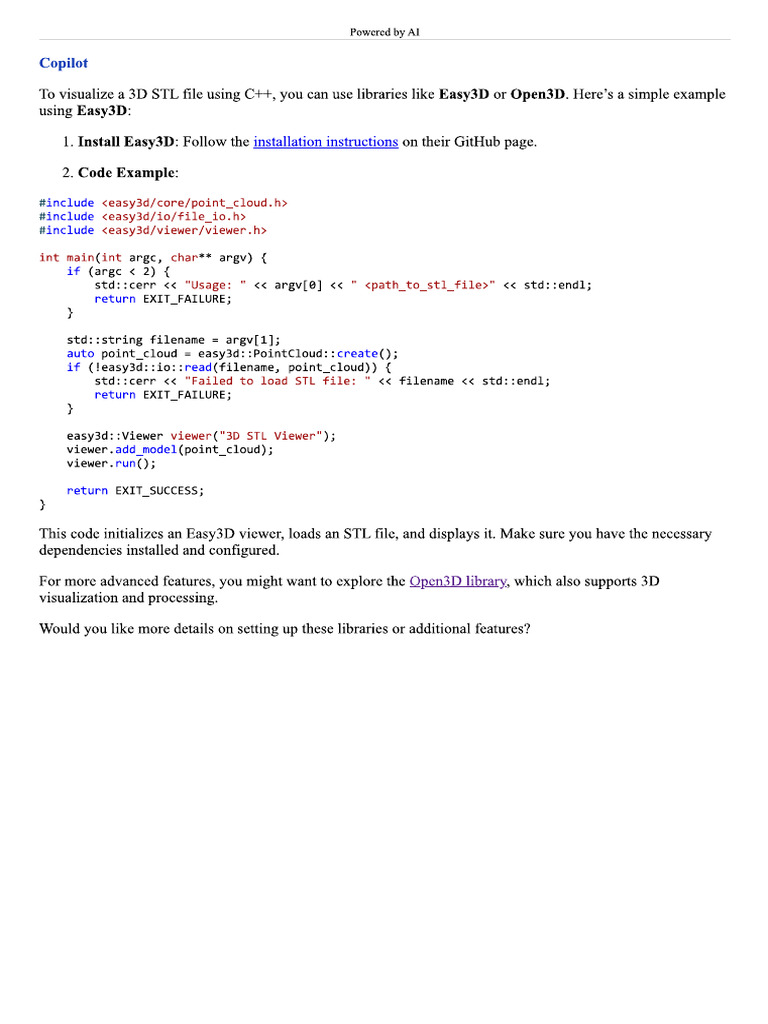 Visualize A 3D STL File Using C++ | PDF