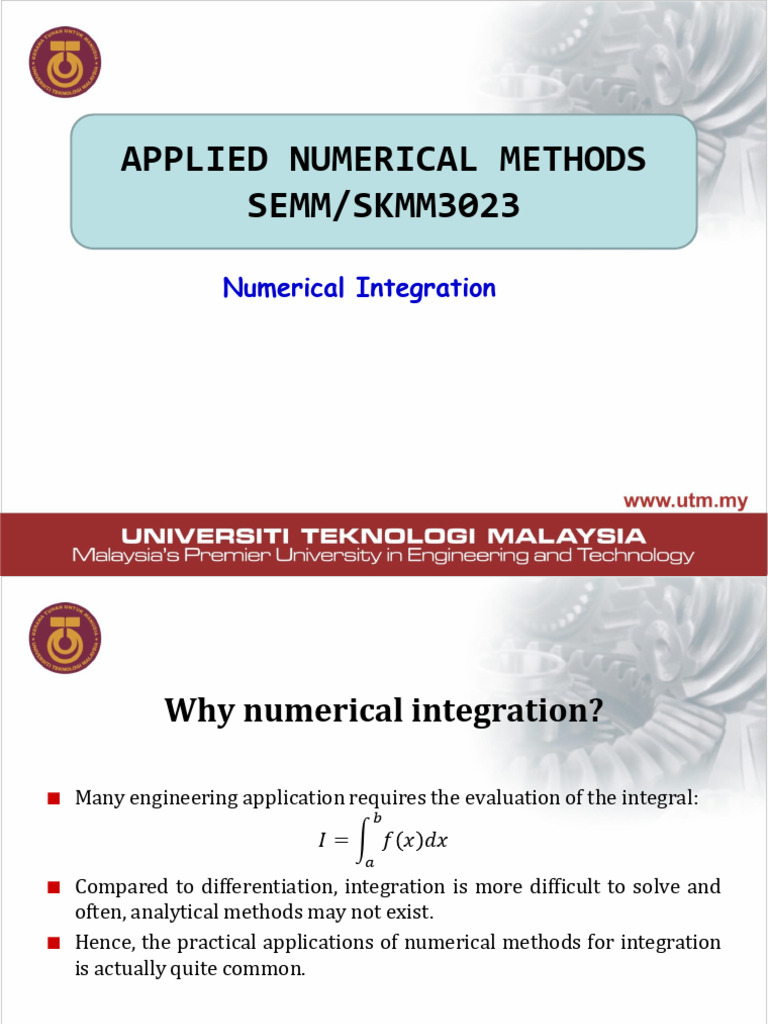 Numerical Integration | PDF | Integral | Mathematics