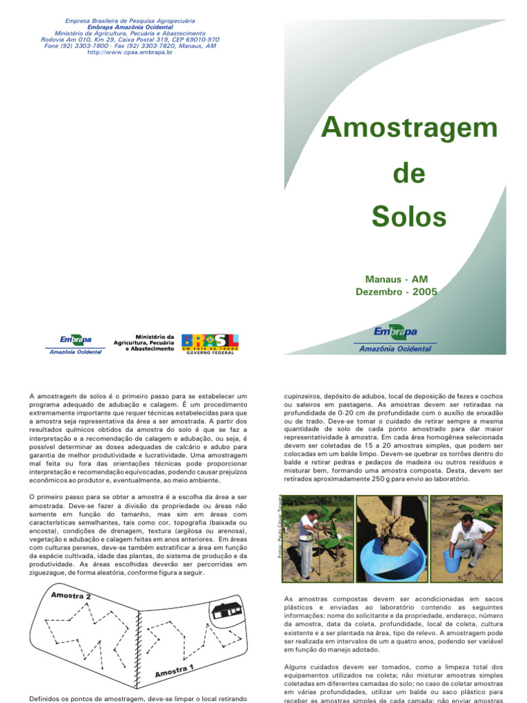 Folderamostragemsolos | PDF | Amostragem (Estatística) | Solo