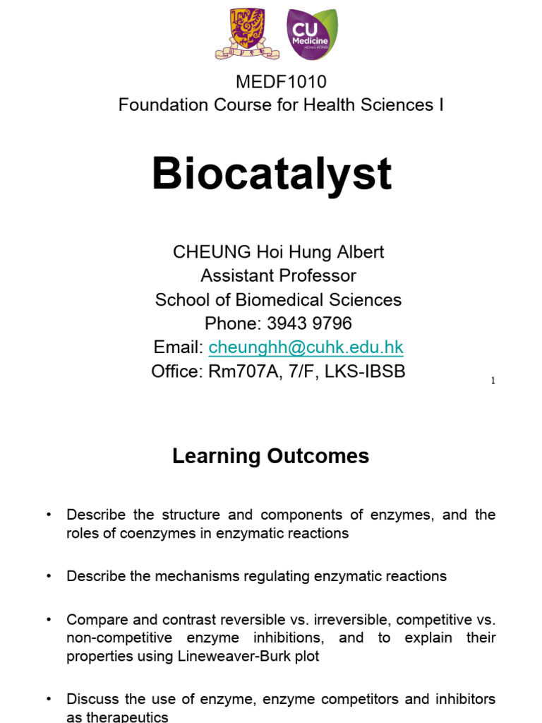 L03 Biocatalyst | PDF | Enzyme Inhibitor | Enzyme