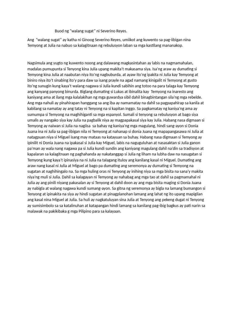 Buod NG | PDF