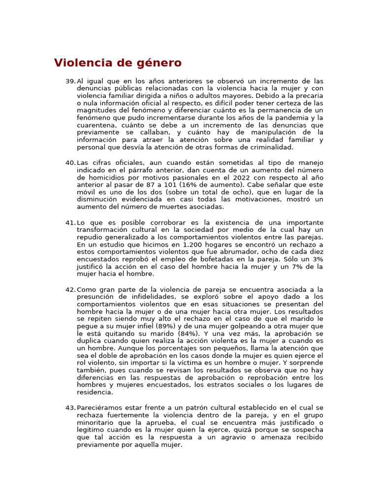 Violencia de Género | PDF | Violencia | La violencia contra las mujeres