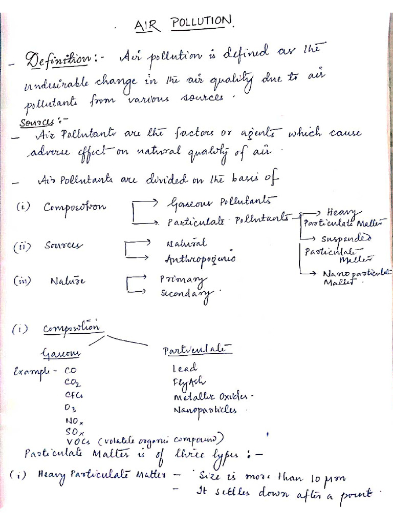 Air Pollution Answer | PDF