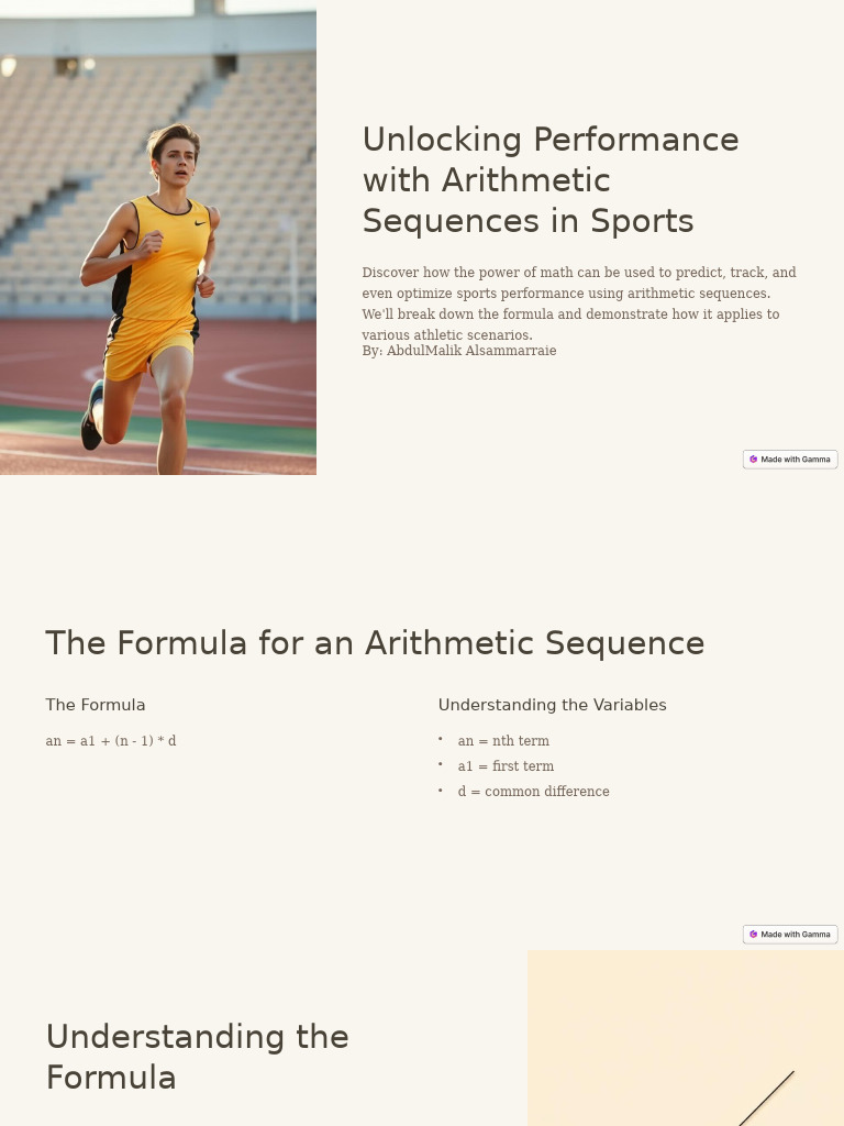 Unlocking Performance With Arithmetic Sequences in Sports | PDF ...