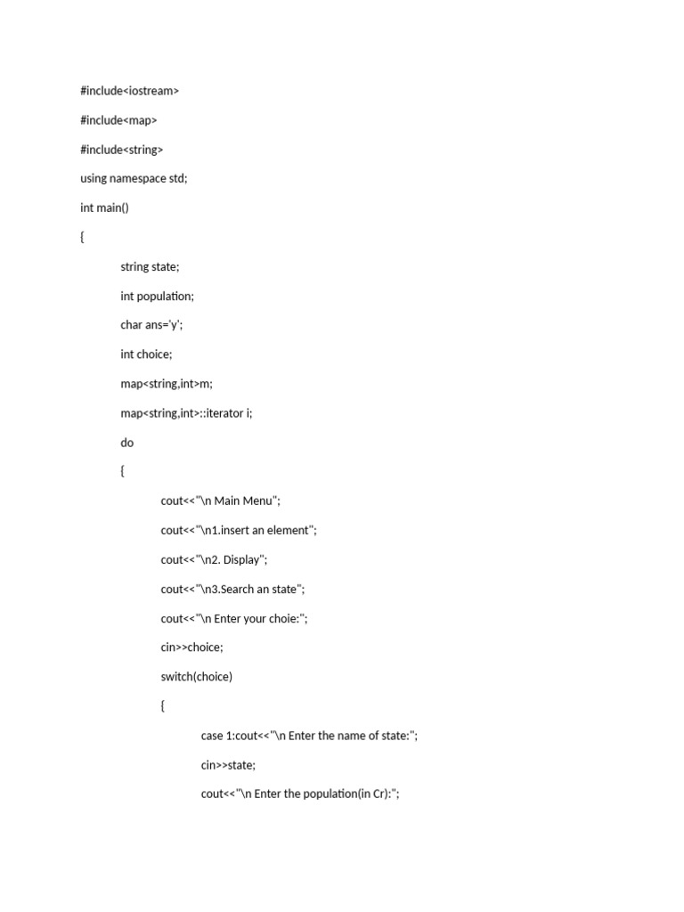 Map Associative Container Exp 7 | PDF
