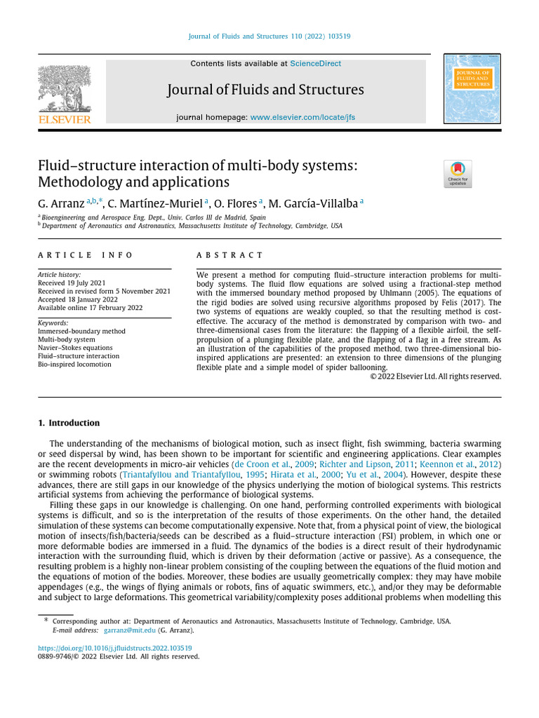 Arranz - 2022 - Fluid-Structure Interaction of Multi-Body Systems ...
