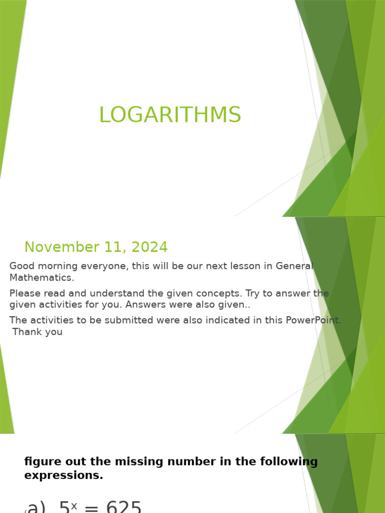 Better understanding of logarithms | PDF | Earthquakes | Logarithm