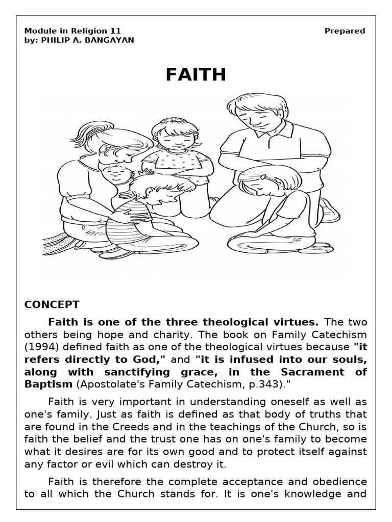 FAITH (1) | PDF | Faith | Catechism