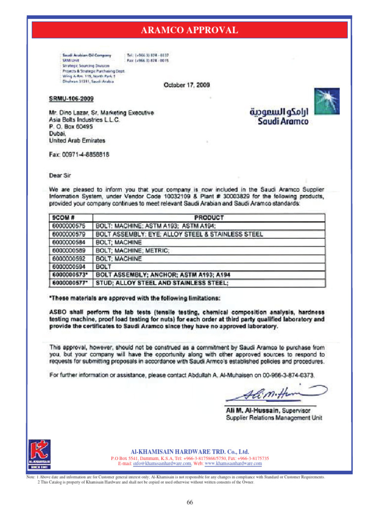 khamsain Aramco approval 2 (Studs) | PDF