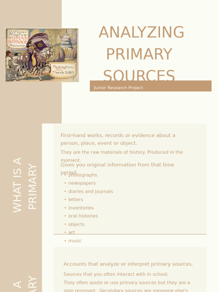 Analyzing Primary Sources JRP.pptx | PDF | Primary Sources | Human ...
