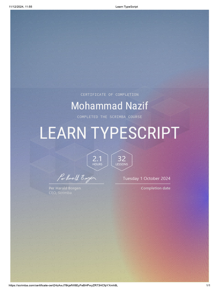 Learn TypeScript | PDF