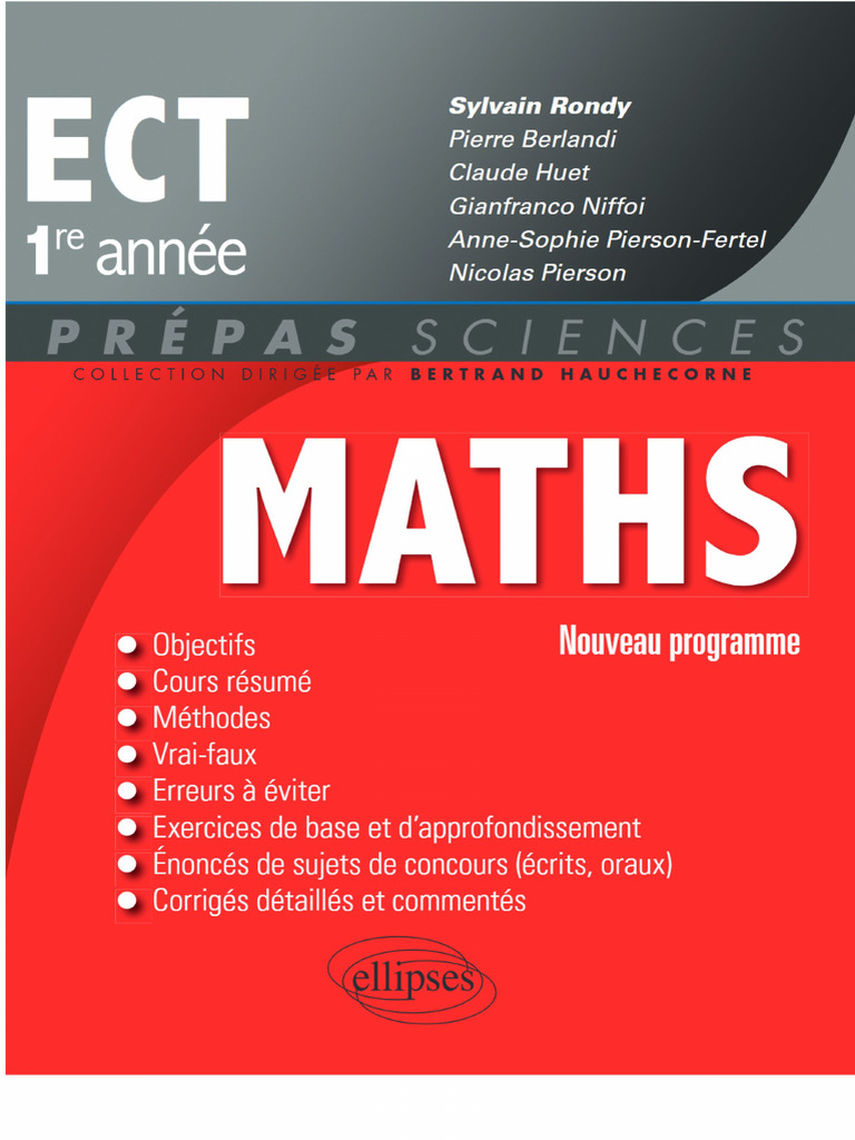 Mathématiques ECT 1re Année - Nouveau Programme 2014 | PDF