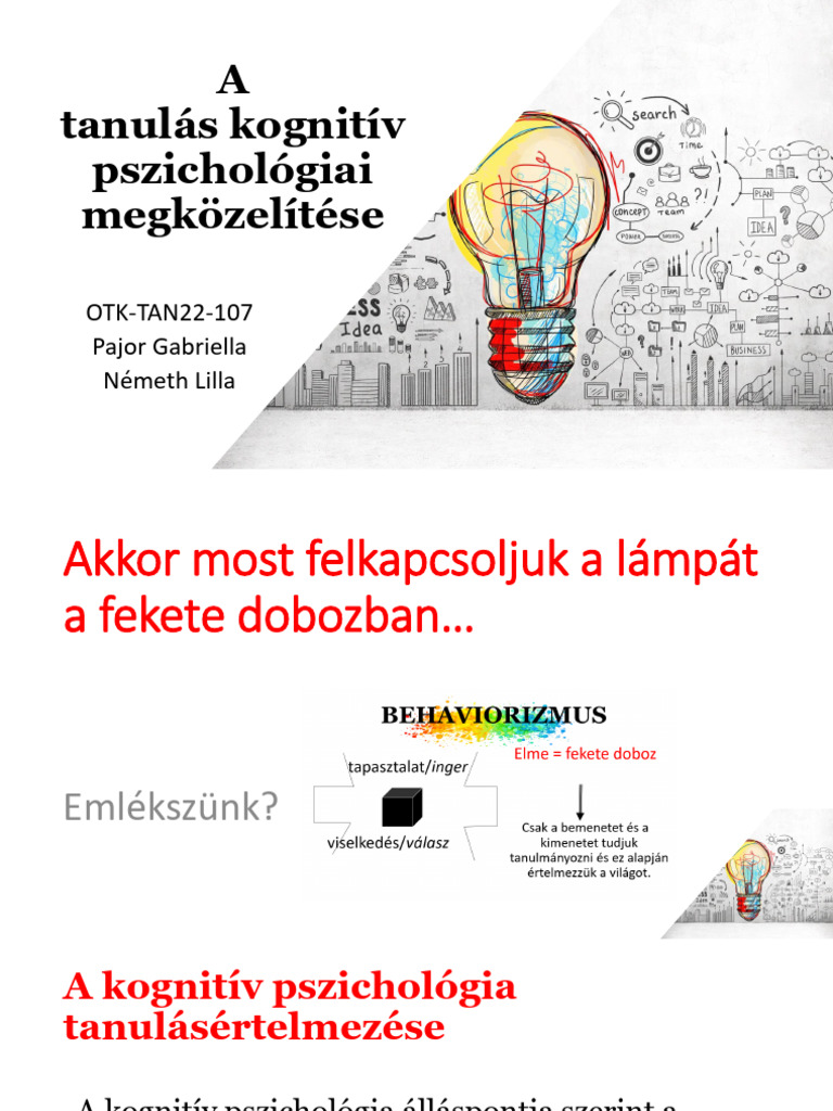 TanPszich - Kognitív Pszich És Tanulás - Figyelem - Emlékezet | PDF