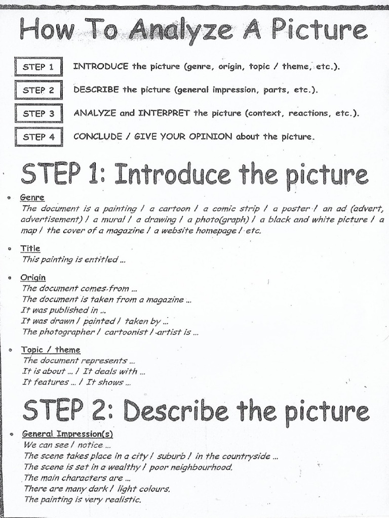 Describing An Image Page 1 Copie | PDF