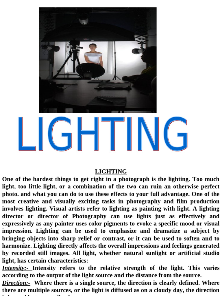 Photography Lighting Guide | PDF | Flash (Photography) | Exposure ...