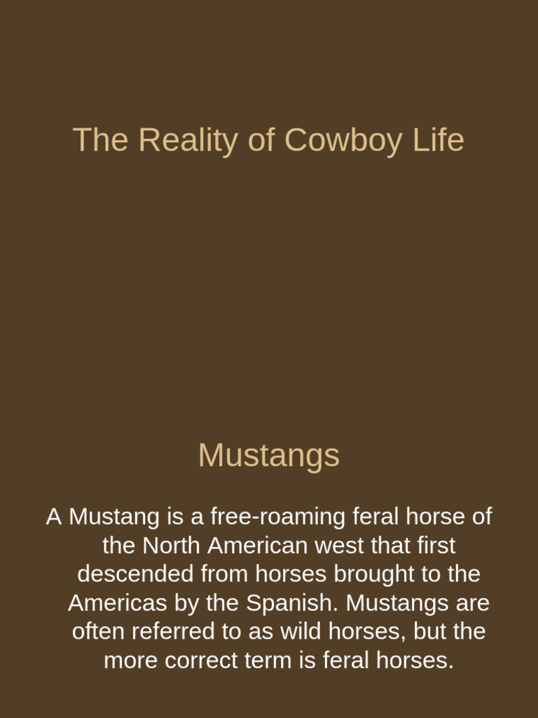 The Reality of Cowboy Life | PDF