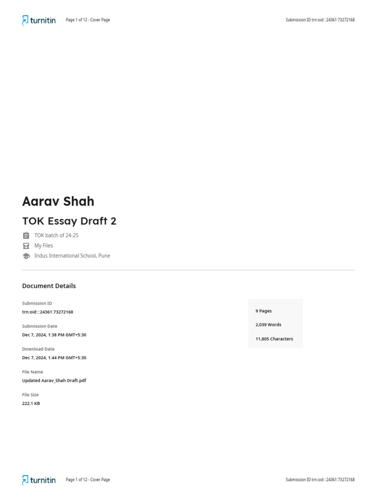 Similarity Updated Aarav - Shah Draft | PDF | Science | Knowledge
