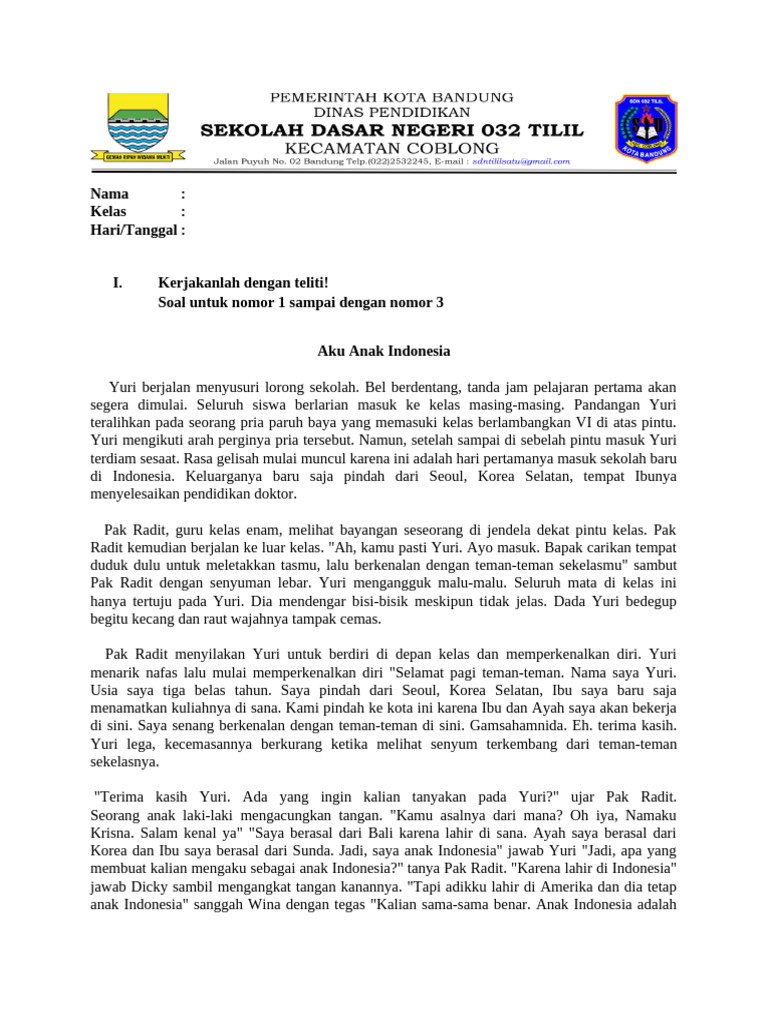 SOAL ASAS B.IND | PDF