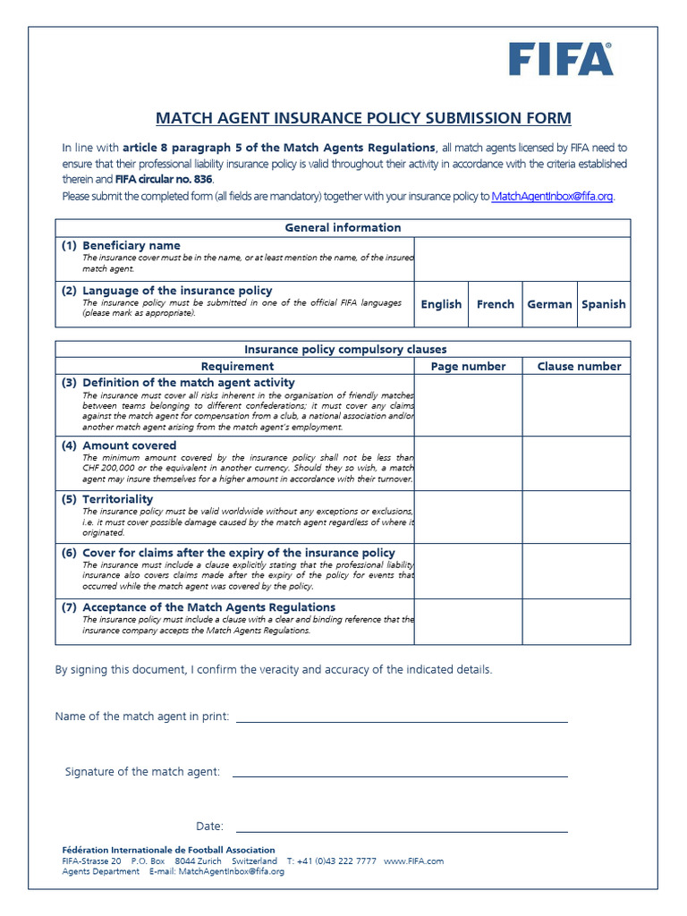 Match Agent Insurance Submission Form | PDF | Insurance | Insurance Policy