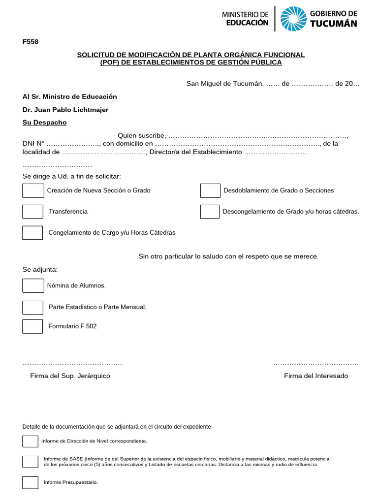 F558 - Actual Formato | PDF