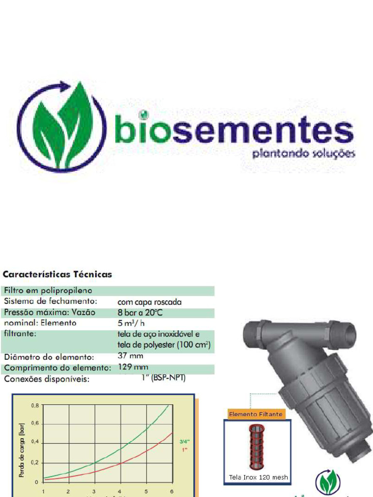 Filtro de Disco Bio Sementes | PDF