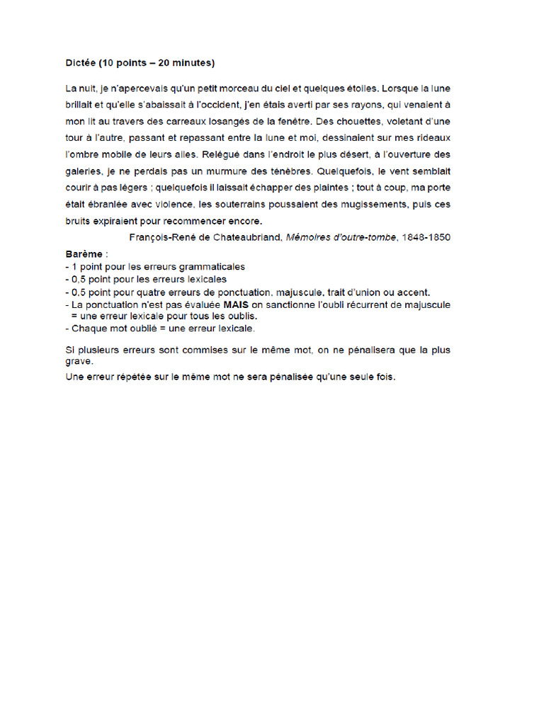 4C Dictée Brevet À Préparer 2 | PDF
