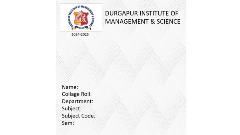 Front Page of Report | PDF