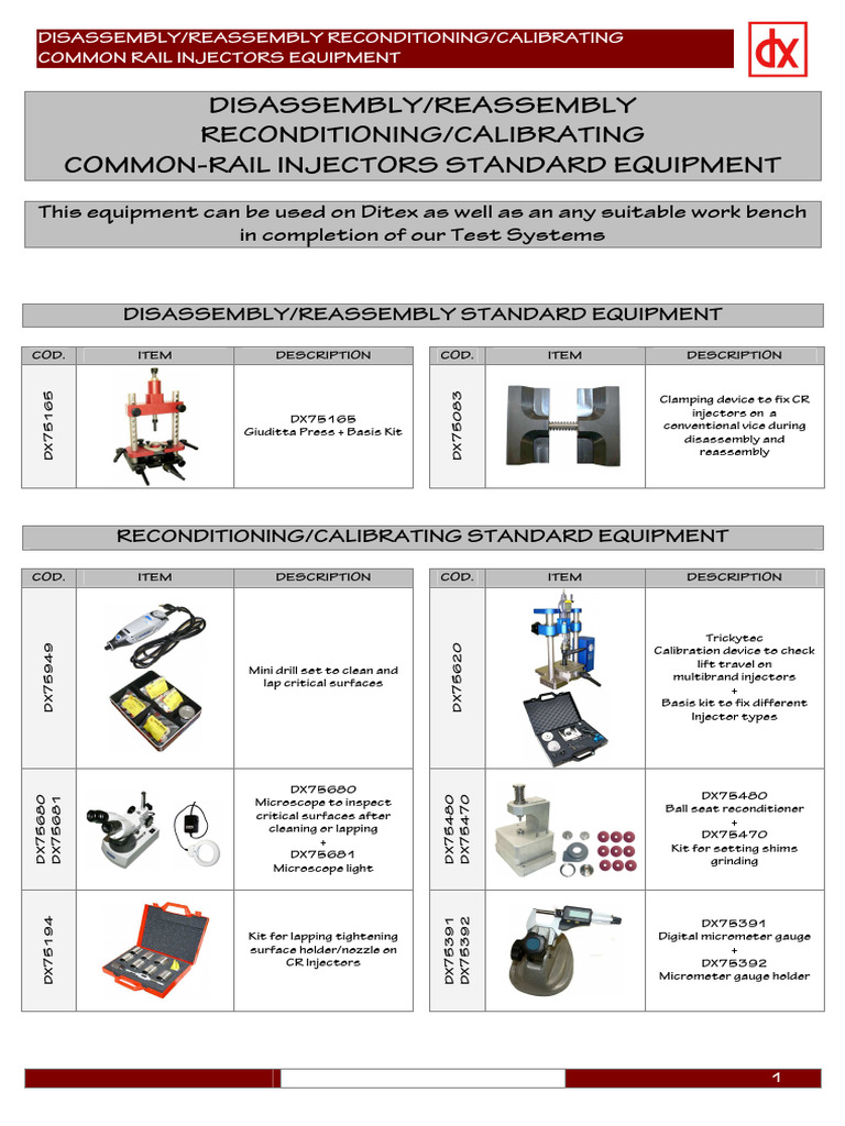 Common Rail Injector Calibration Tools | PDF