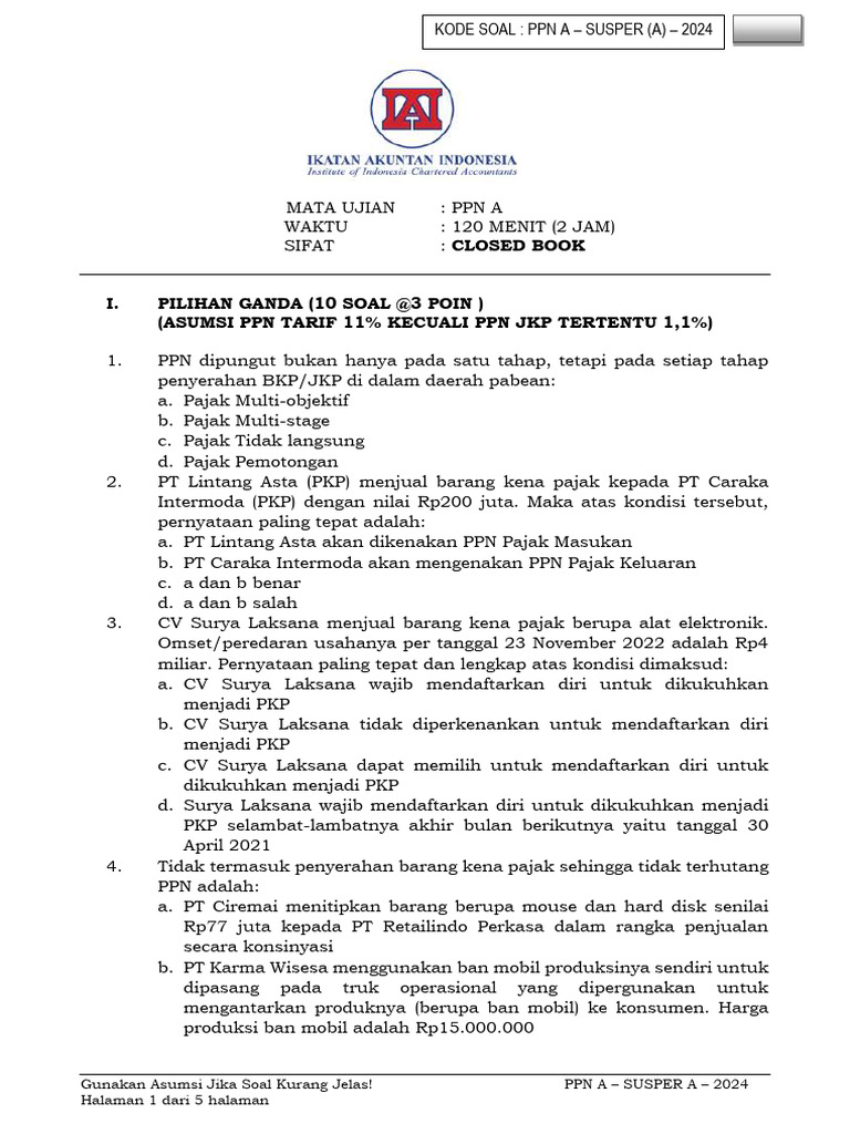 Pemahaman BKP dan PPN dalam Pajak | PDF