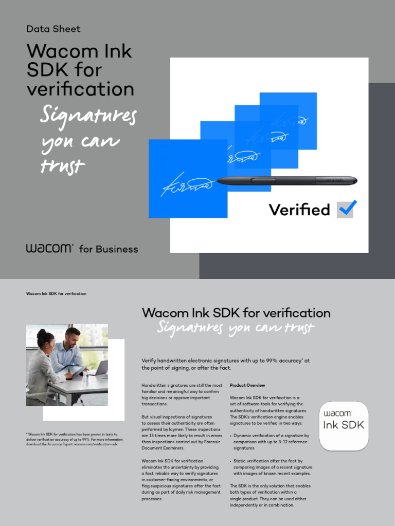 Wacom Ink SDK Fo Verification | PDF | Signature | Authentication