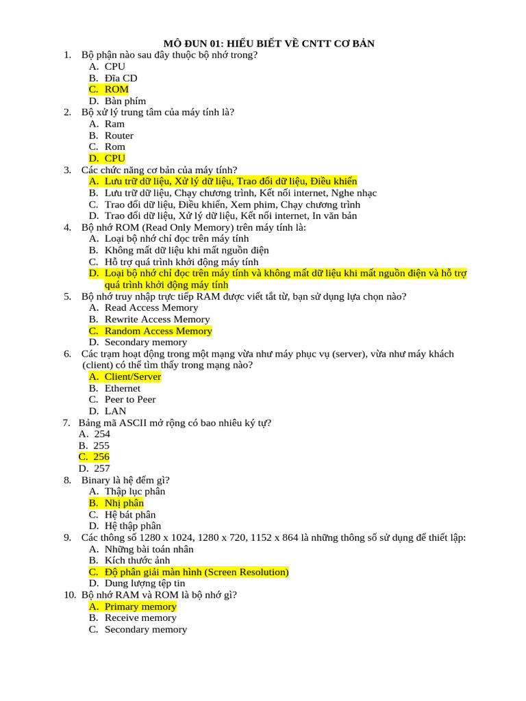 TRAC NGHIEM WINDOWS | PDF