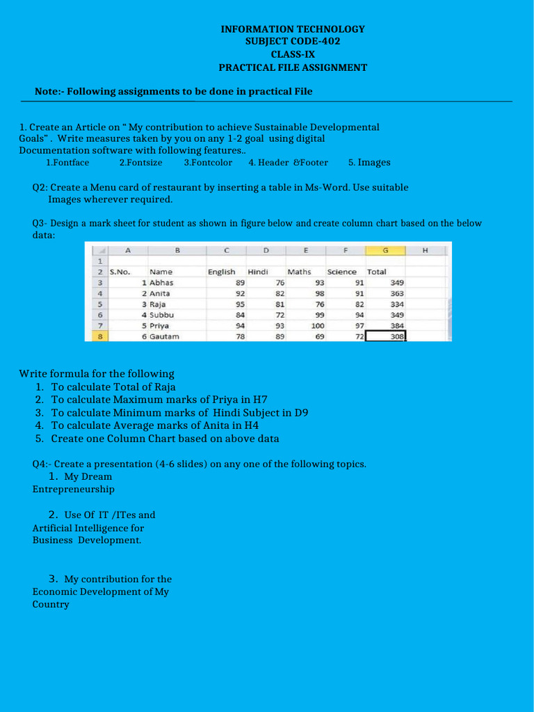 practical file-9th | PDF